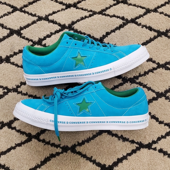 Converse | Shoes | Converse One Star Ox Suede Hawaiian Ocean Blue ...